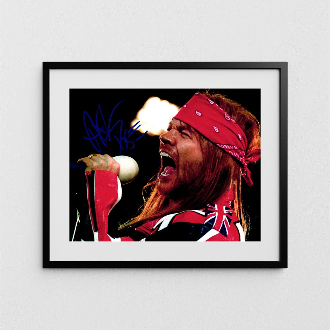 Axl Rose Autograph Guns'n'roses Signed Poster Authentic Signature With ...