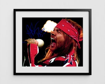 Axl Rose Guns'n'roses Signed Photo Authentic Autograph With COA - Etsy