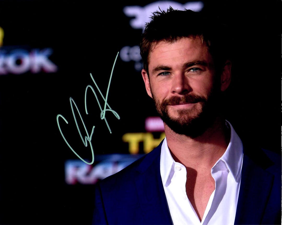 Chris Hemsworth Autograph Signed Photo Signature With COA - Etsy