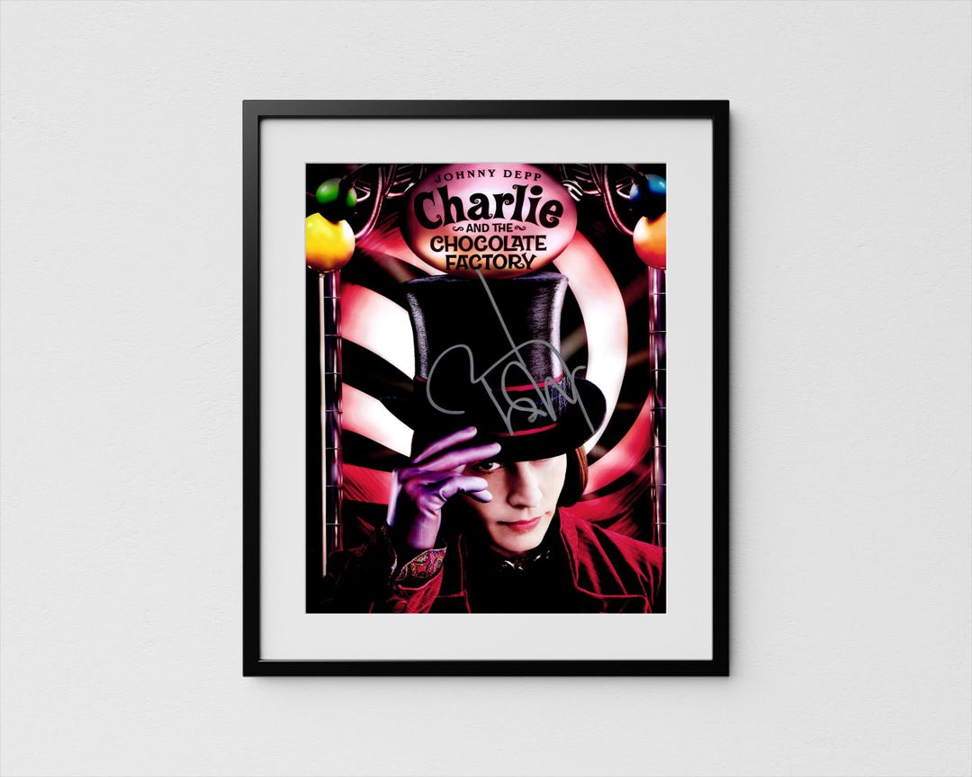 Johnny Depp Autograph Wonka Signed Poster Authentic Signature With COA - Etsy