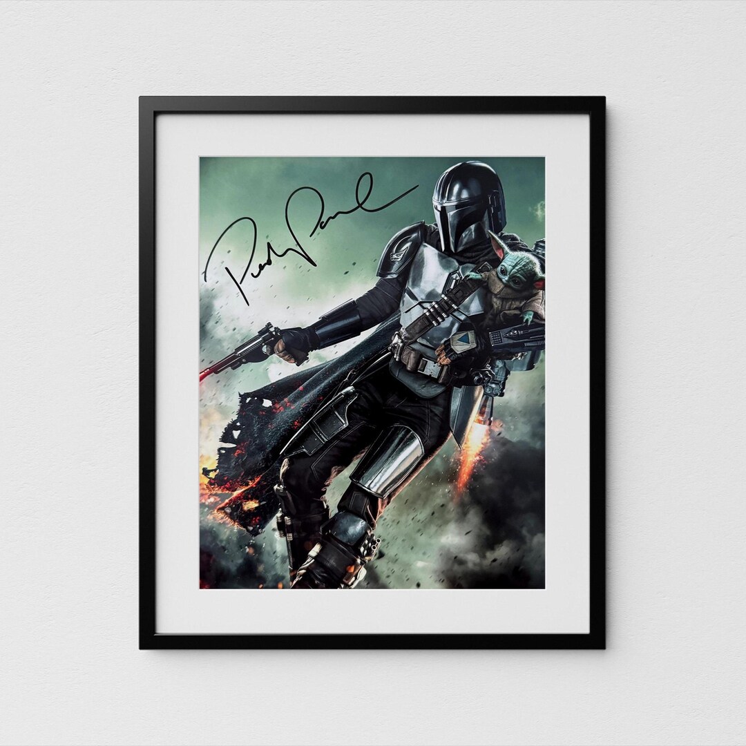 Pedro Pascal Autograph the Mandalorian Signed Star Wars Poster ...