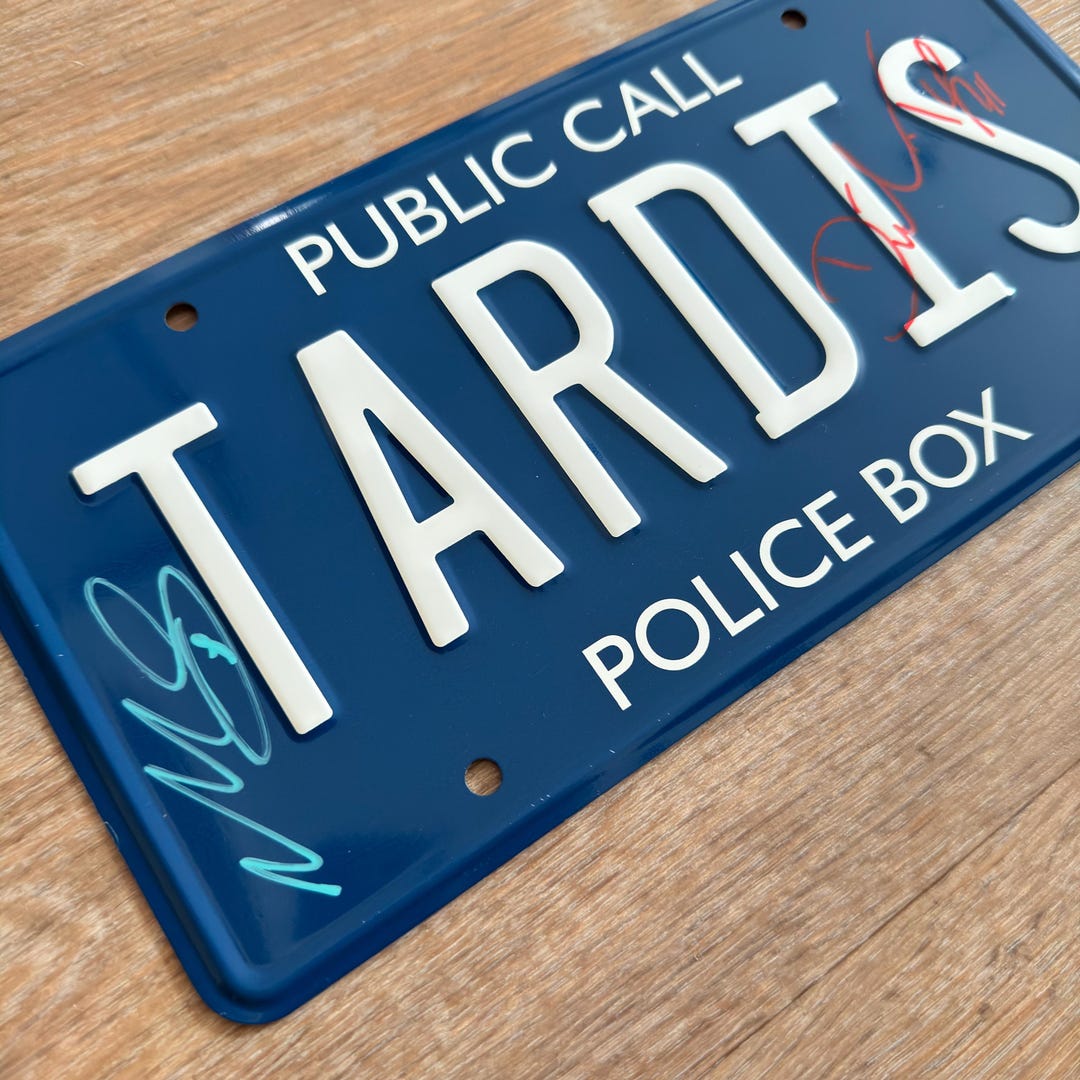 Doctor Who Signed License Plate Matt Smith David Tennant Movie Prop ...