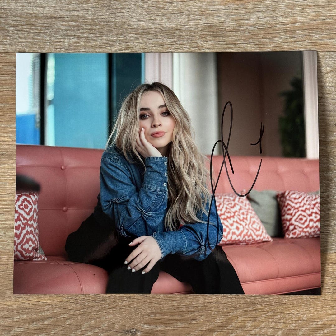 Sabrina Carpenter Autograph Signed Photo Signature With COA - Etsy
