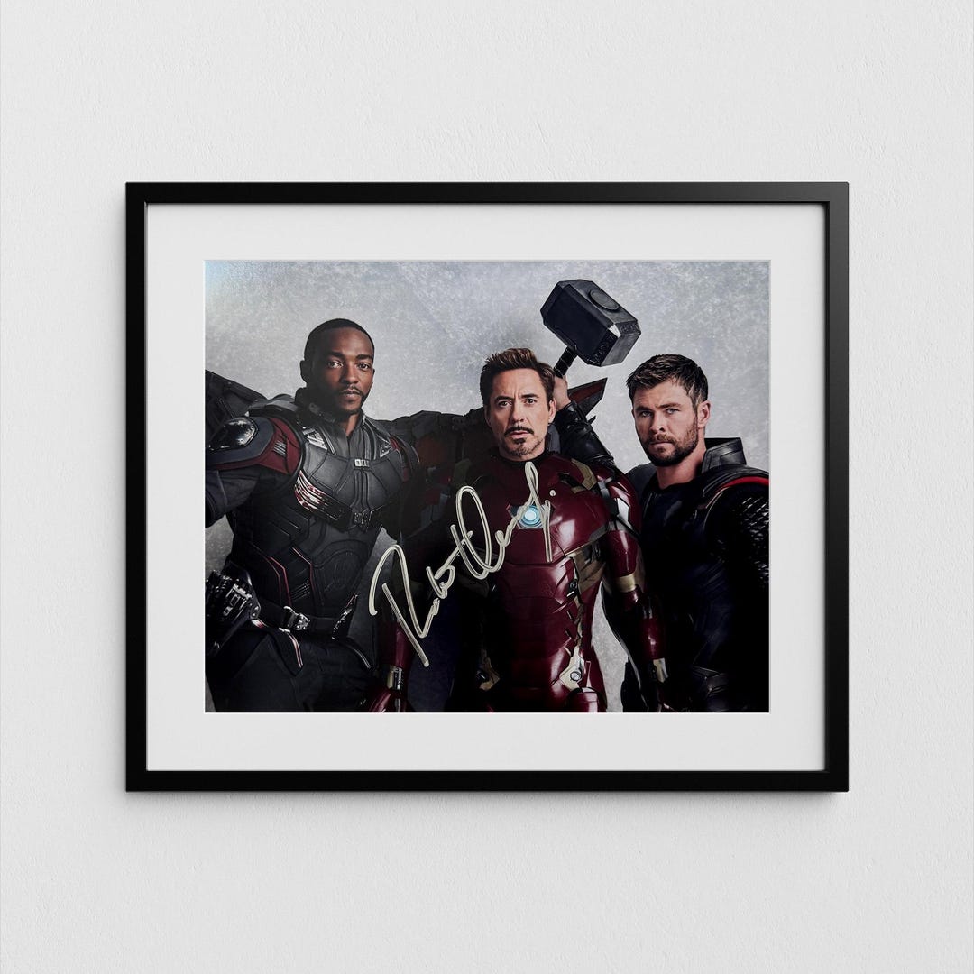 Robert Downey Jr Autograph Iron Man Signed Poster Tony Stark Authentic ...