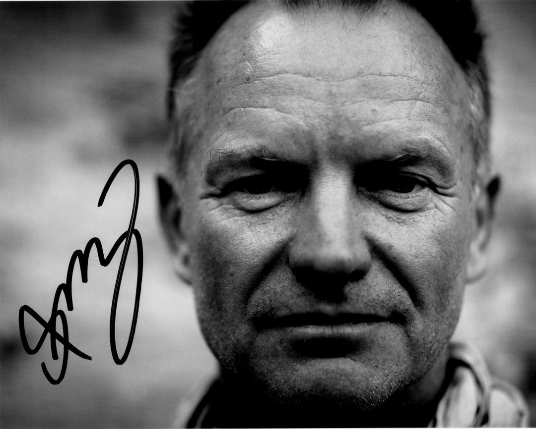 Sting Autograph the Police Signed Photo Signature With COA - Etsy