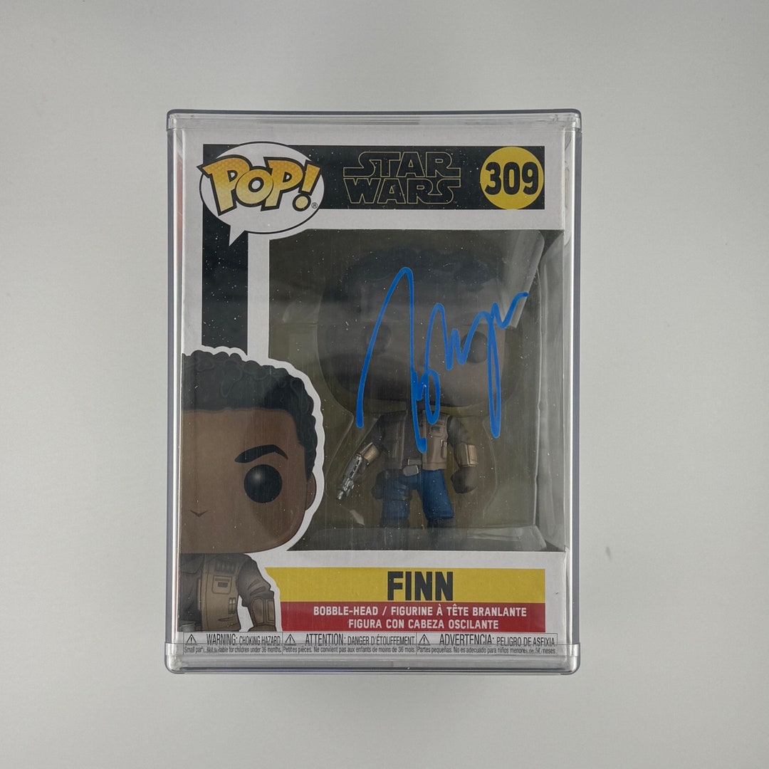 Finn Autographed Funko Pop Star Wars John Boyega Signed Signature With ...