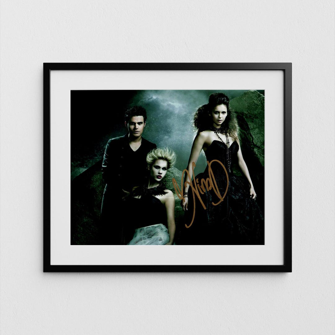 Nina Dobrev Autograph Vampire Diaries Signed Poster Authentic Signature ...