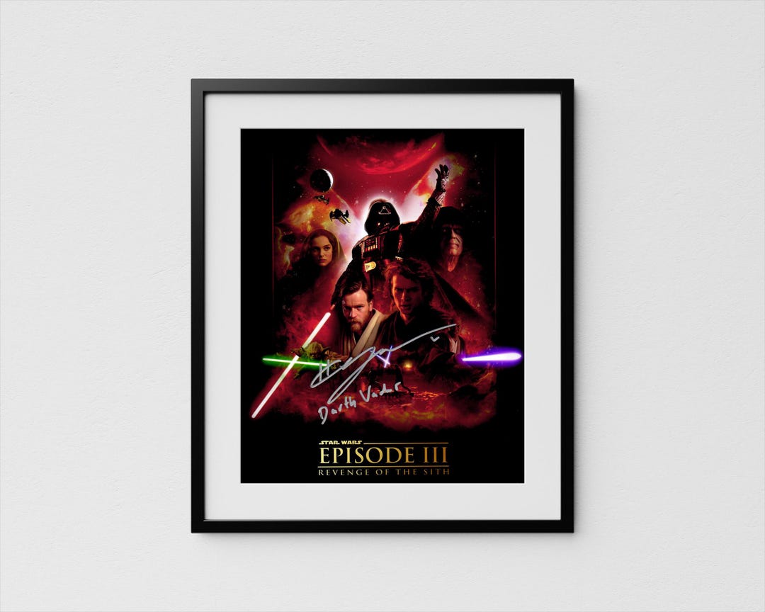 Hayden Christensen Autograph Star Wars Signed Darth Vader Poster Anakin ...