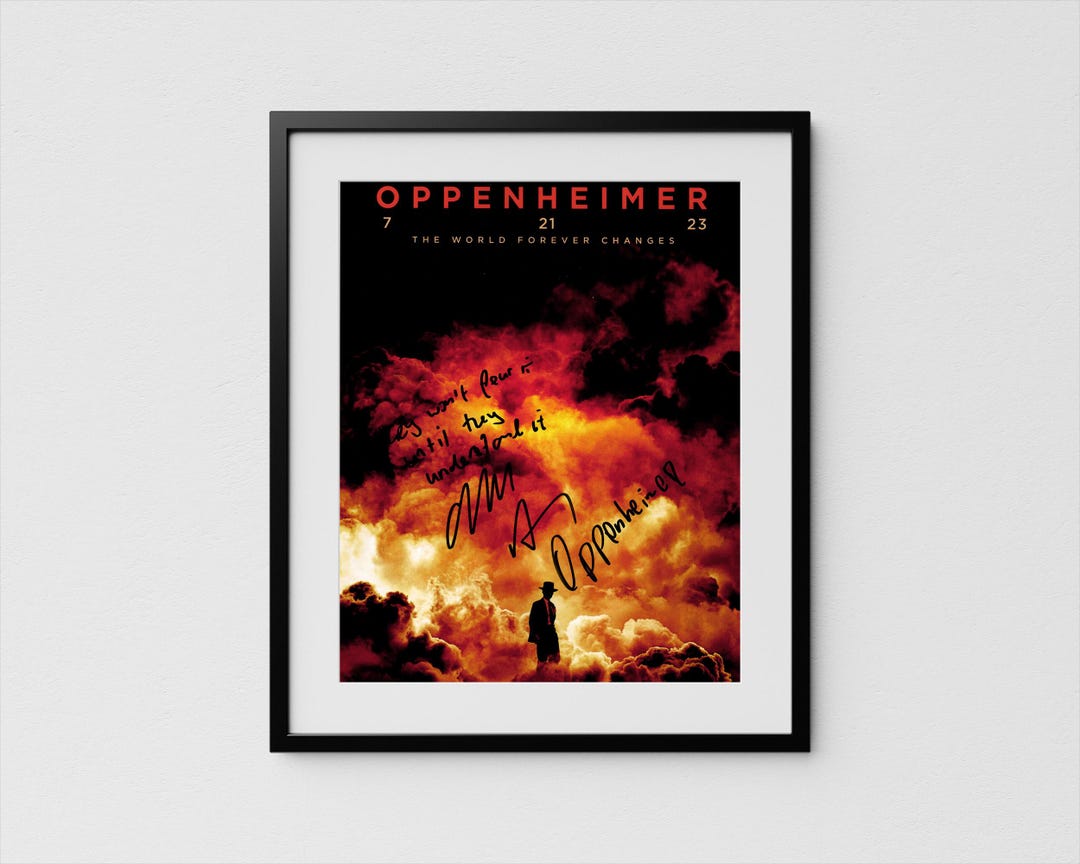 Oppenheimer Autograph Cillian Murphy Signed Poster Authentic Signature ...
