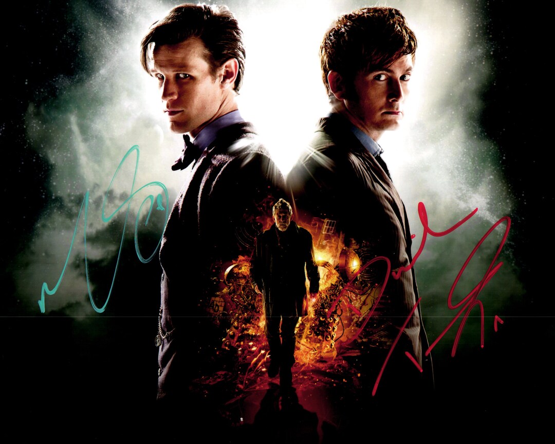 David Tennant and Matt Smith Autograph Doctor Who Signed Photo ...