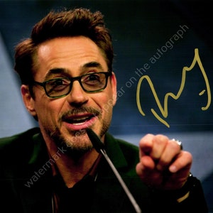 Robert Downey Jr Autograph Avengers Iron Man Signed Photo 6x8 Signature ...
