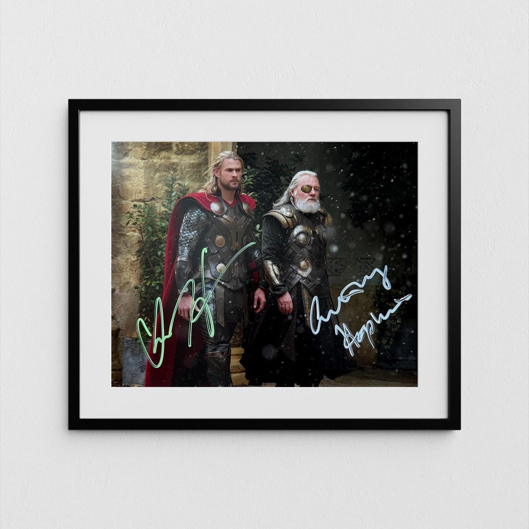 Anthony Hopkins + Chris Hemsworth Autograph Signed Thor Poster ...