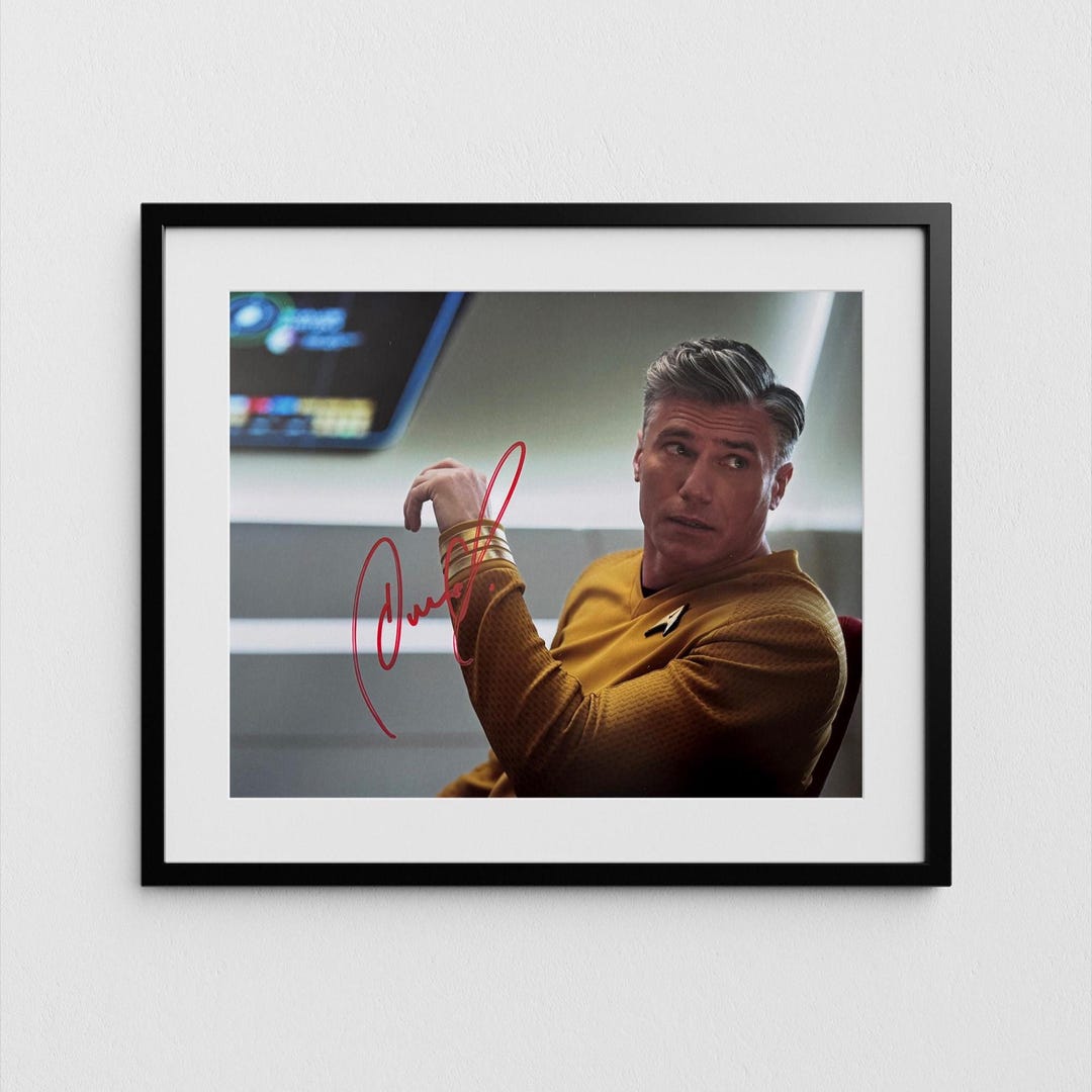 Anson Mount Autograph: Star Trek Captain Pike Signed Poster With COA - Etsy