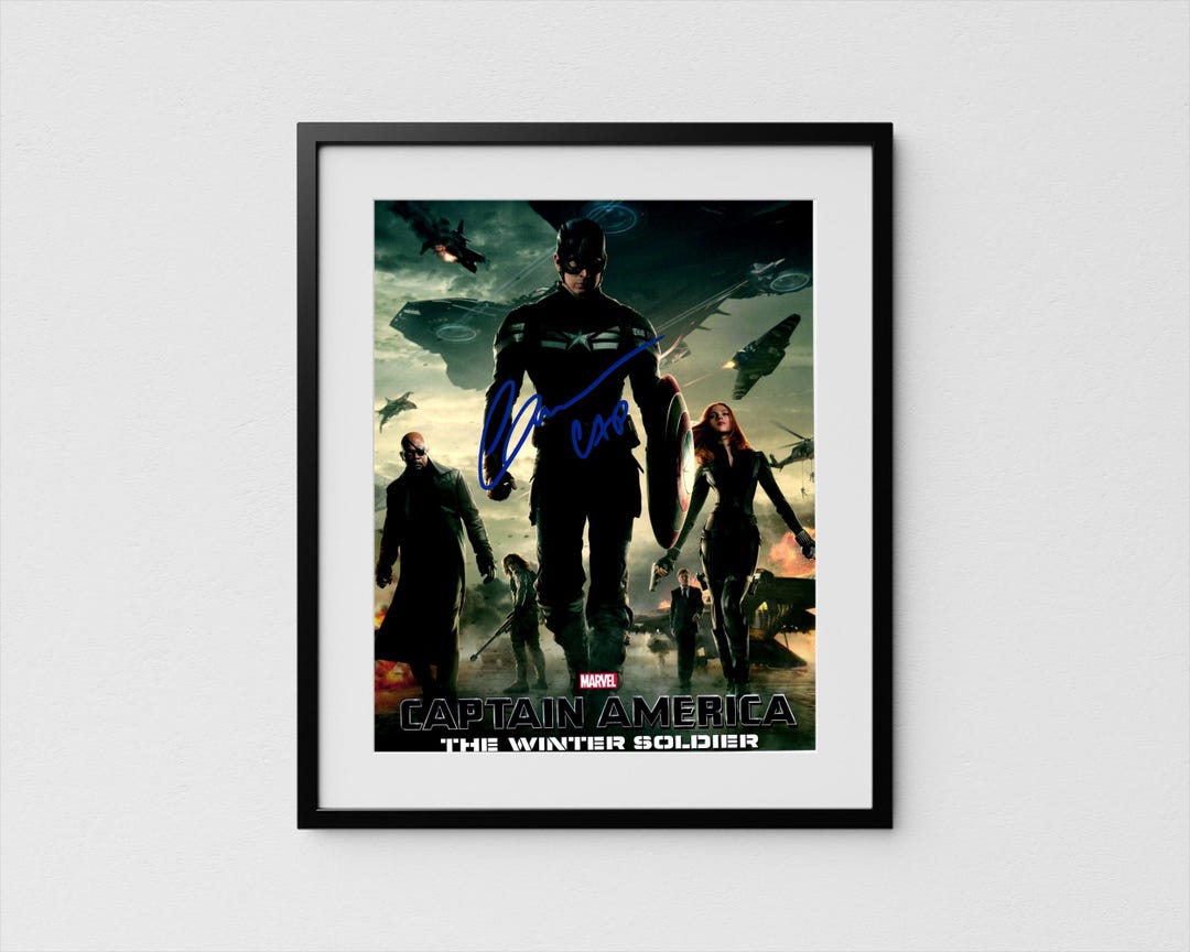 Chris Evans Autograph Captain America Signed Poster Avengers Authentic ...