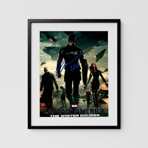 Chris Evans Autograph Captain America Signed Poster Avengers Authentic ...
