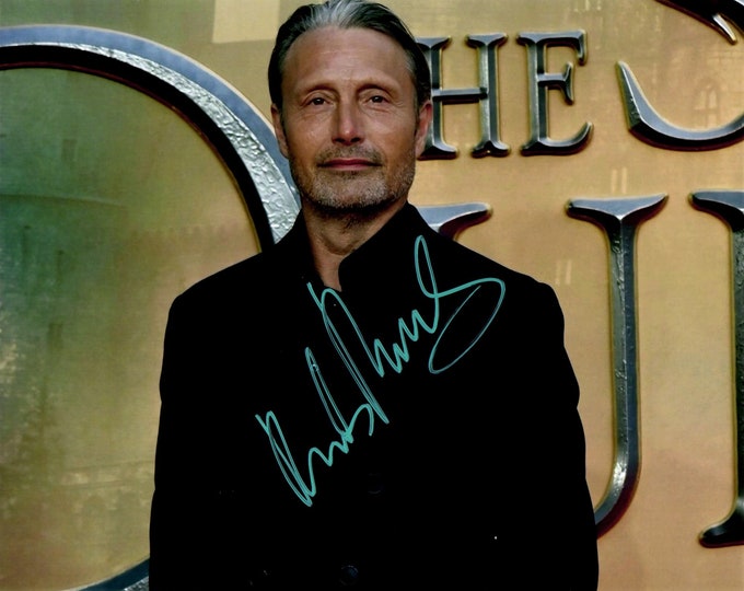 Mads Mikkelsen Autograph Hannibal Signed Photo Signature With COA - Etsy