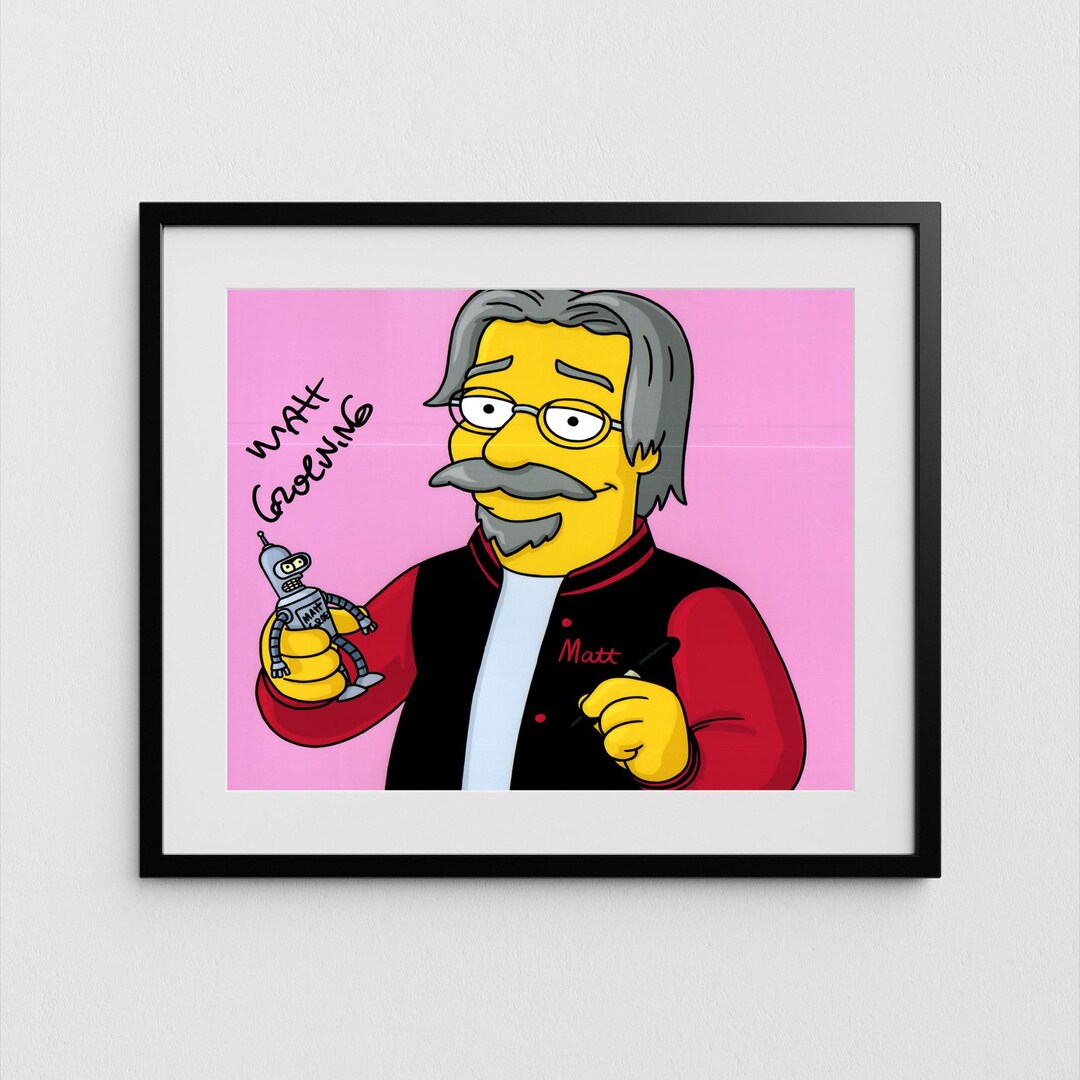 Matt Groening Autograph the Simpsons Signed Poster Authentic Signature ...