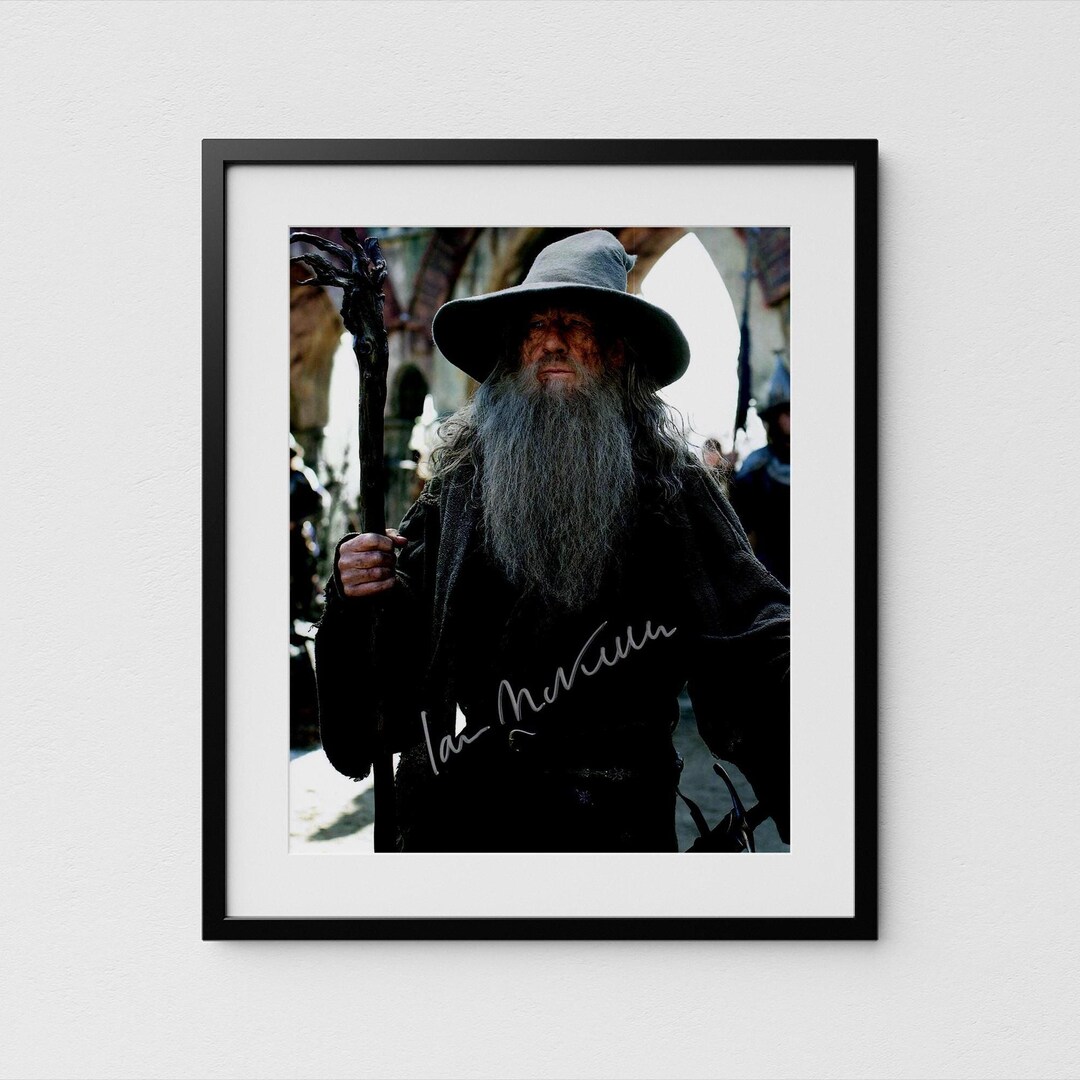 Ian Mckellen Autograph Lord of the Rings Signed Poster Gandalf ...