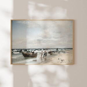 Coastal Artwork Shoreline Seaside Print Maritime Wall Art Digital ...