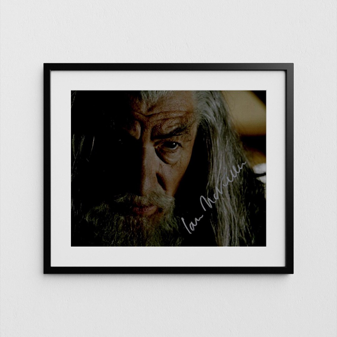Ian Mckellen Autograph Lord of the Rings Signed Poster Gandalf ...