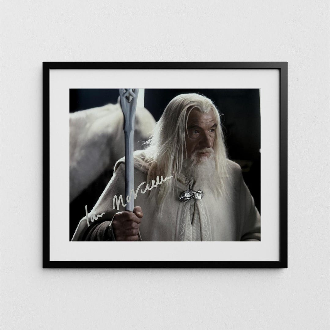 Ian Mckellen Autograph Lord of the Rings Signed Poster Gandalf ...