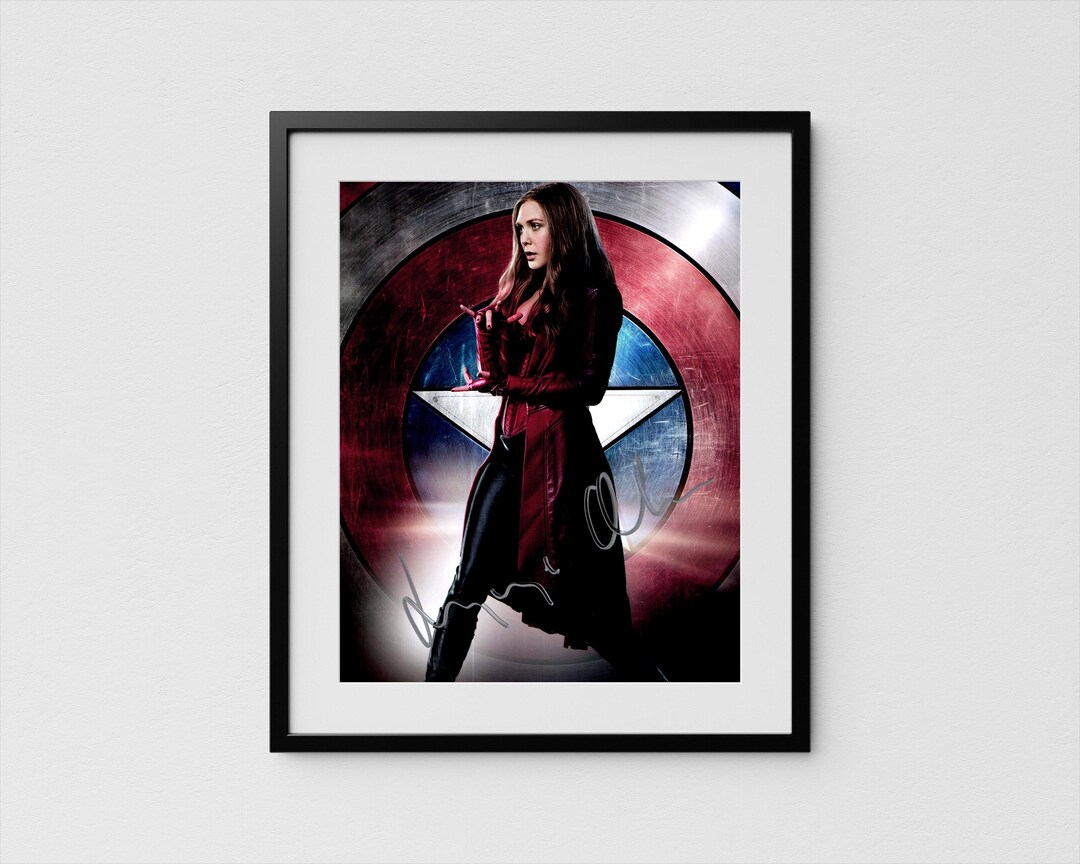 Elizabeth Olsen Autograph Scarlet Witch Signed Poster Wandavision ...