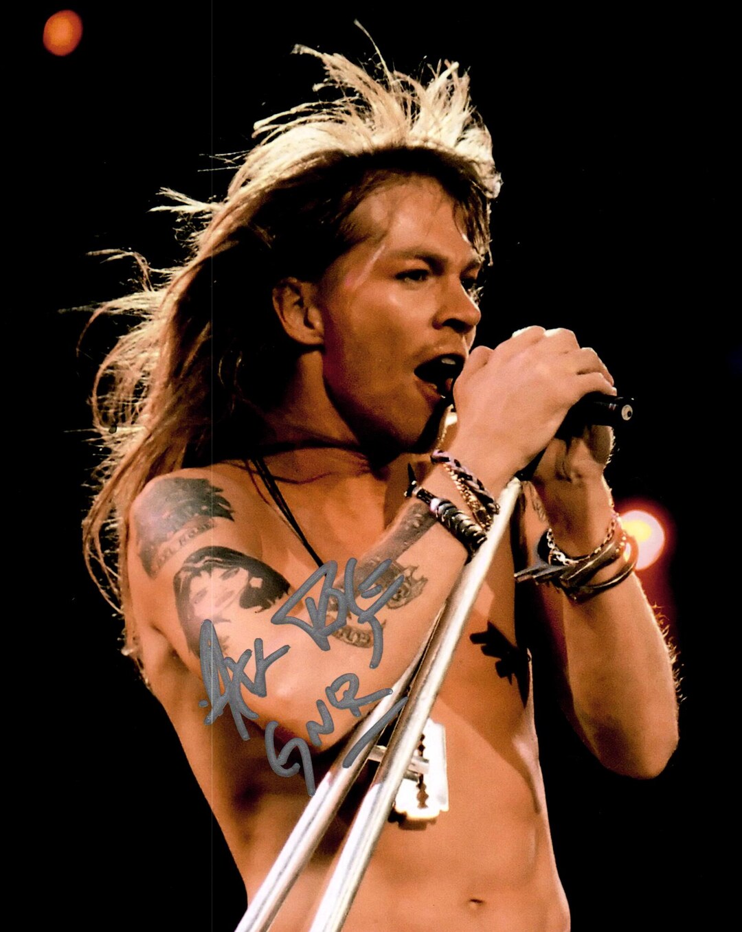 Axl Rose Autograph Guns'n'roses Authentic Signed Photo Signature With ...