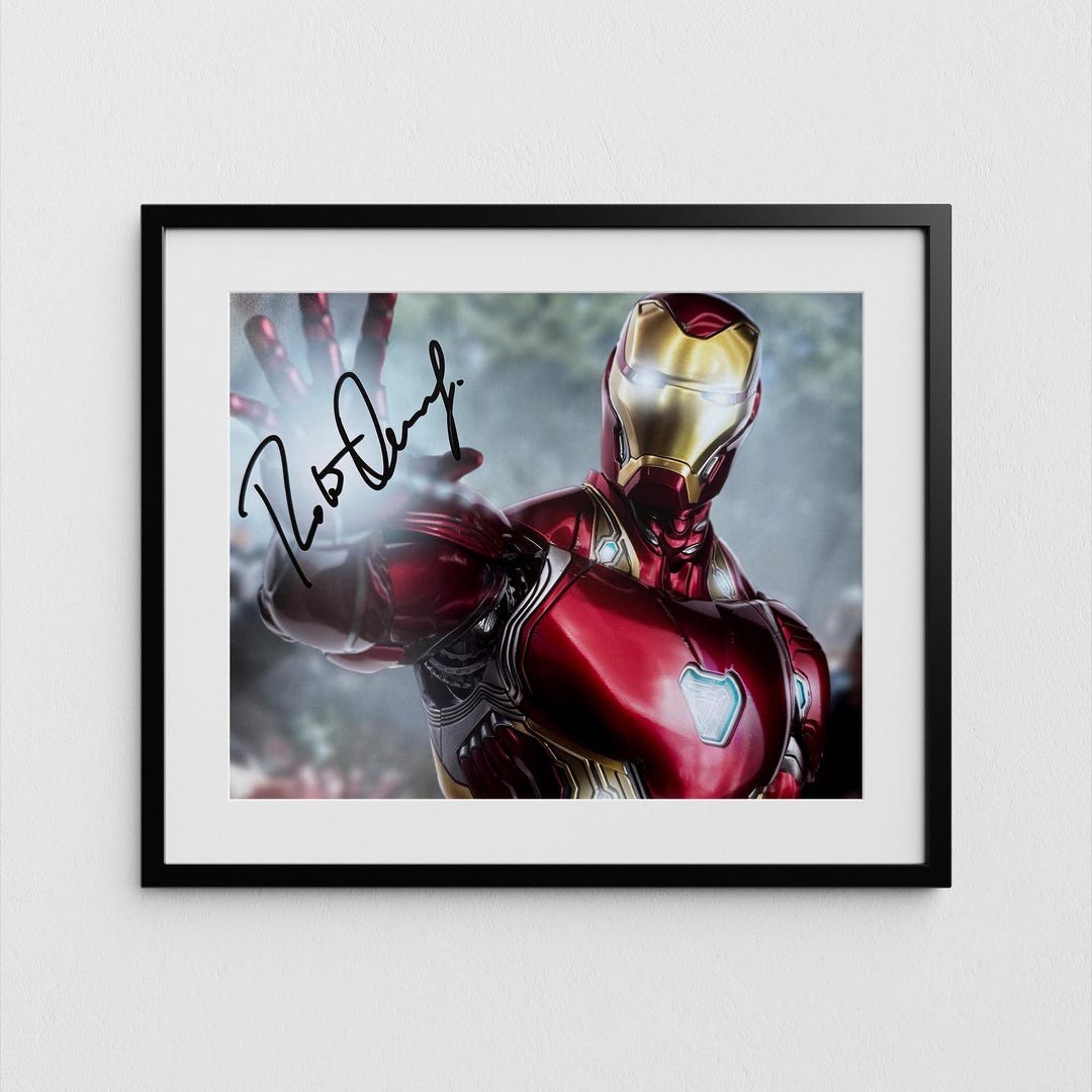 Robert Downey Jr Autograph Iron Man Signed Poster Tony Stark Authentic ...