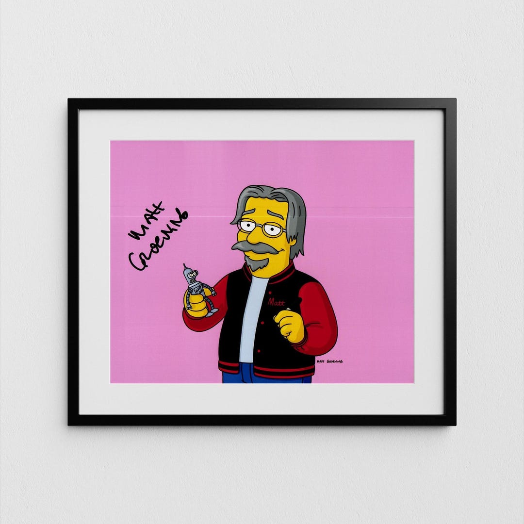 Matt Groening Autograph the Simpsons Signed Poster Authentic Signature ...