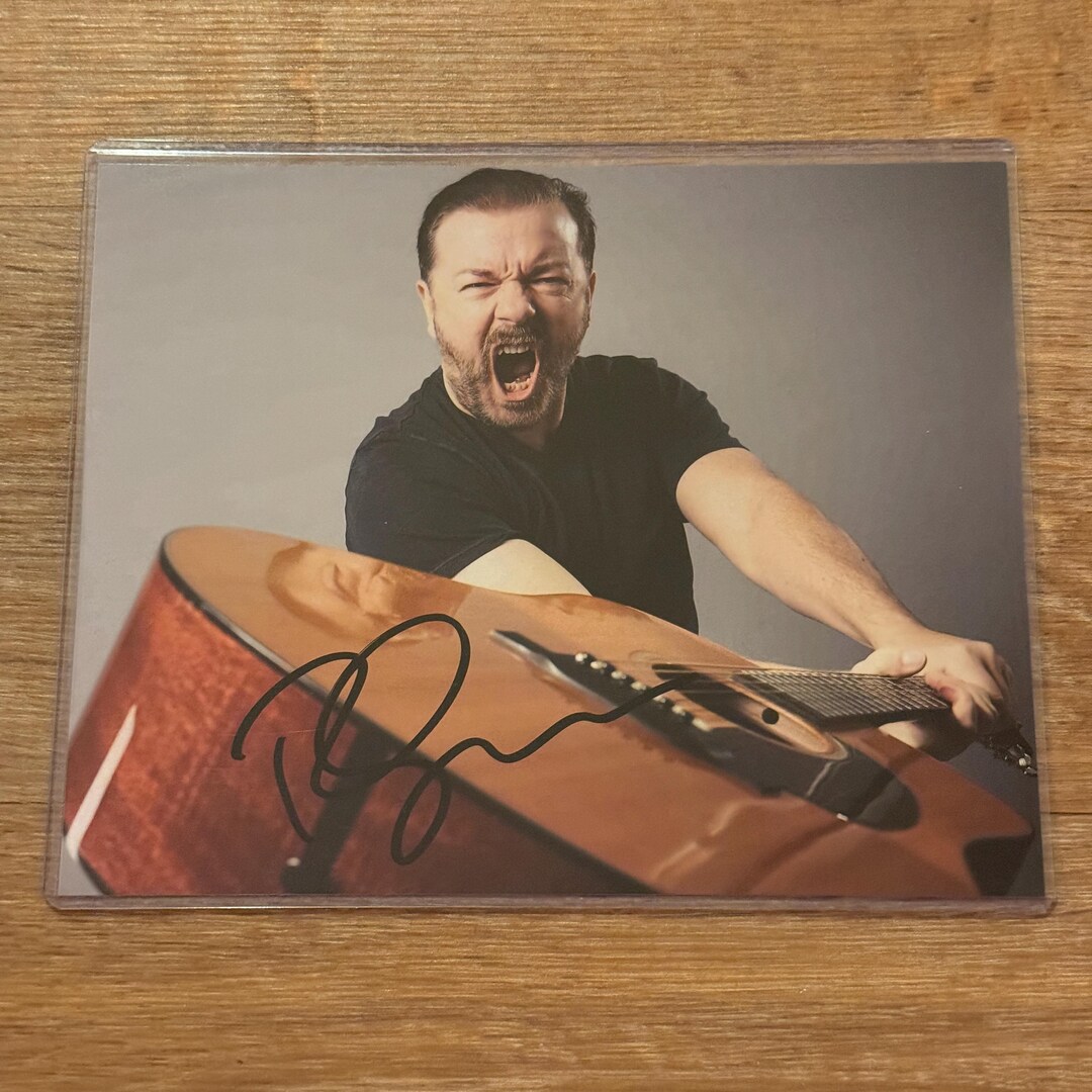 Ricky Gervais Autograph Signed Photo Signature With COA - Etsy