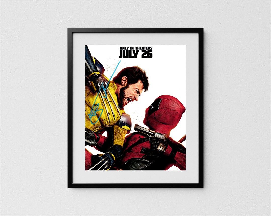 Hugh Jackman Autograph Wolverine Signed Deadpool Poster Authentic ...