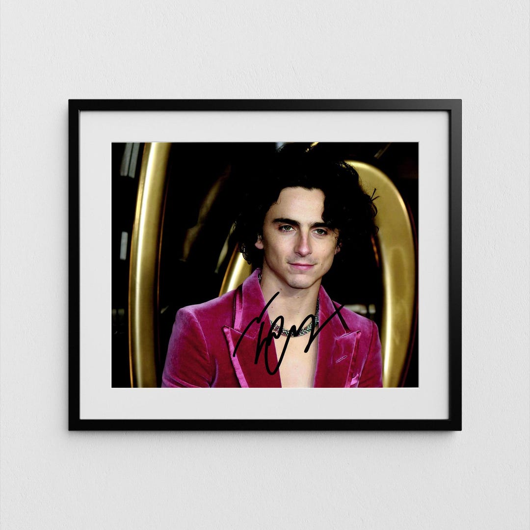 Timothée Chalamet Autograph Wonka Signed Poster Authentic Signature ...