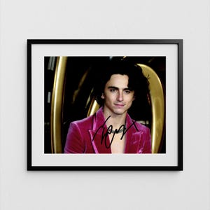 Timothée Chalamet Autograph Wonka Signed Poster Authentic Signature ...