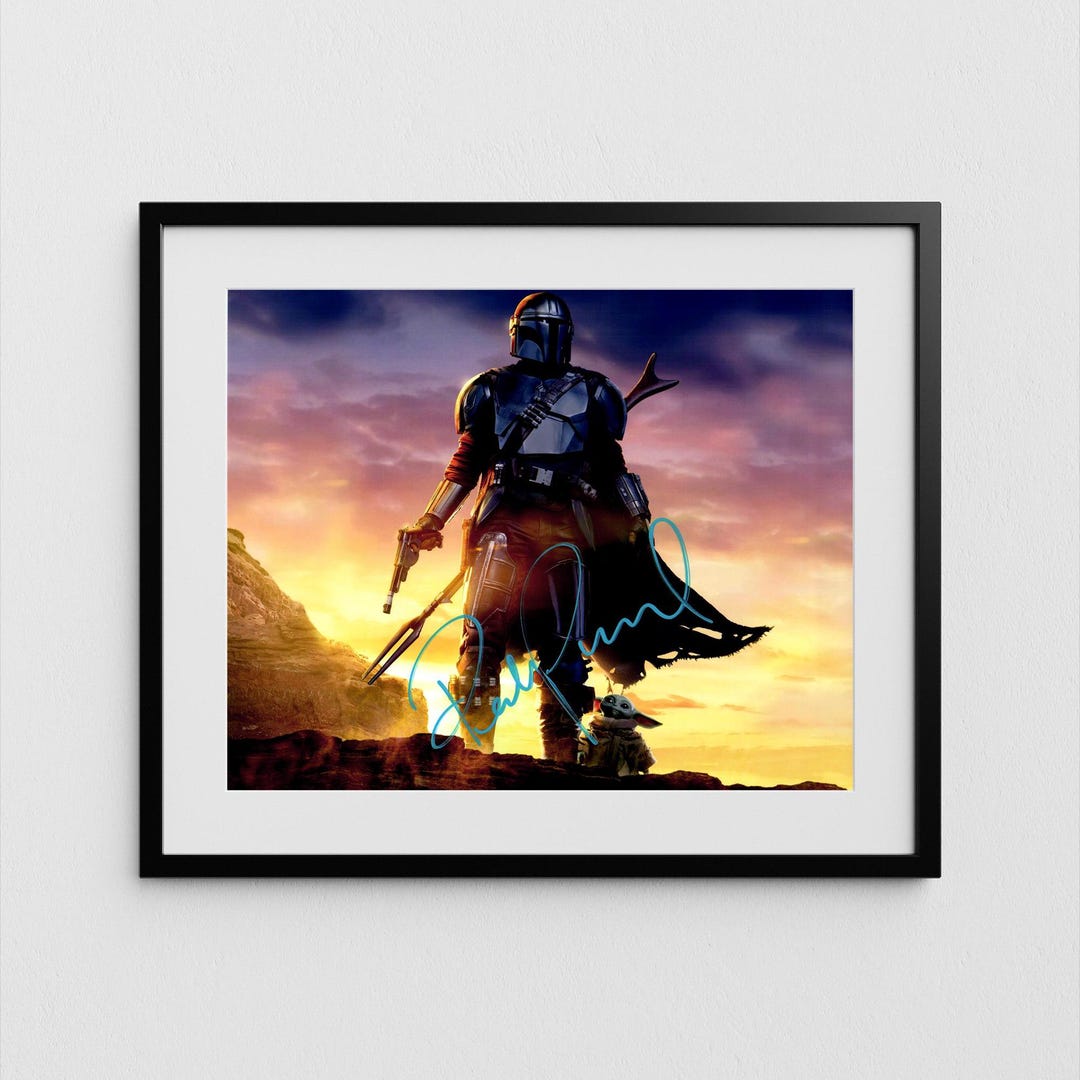 Pedro Pascal Autograph the Mandalorian Signed Star Wars Poster ...