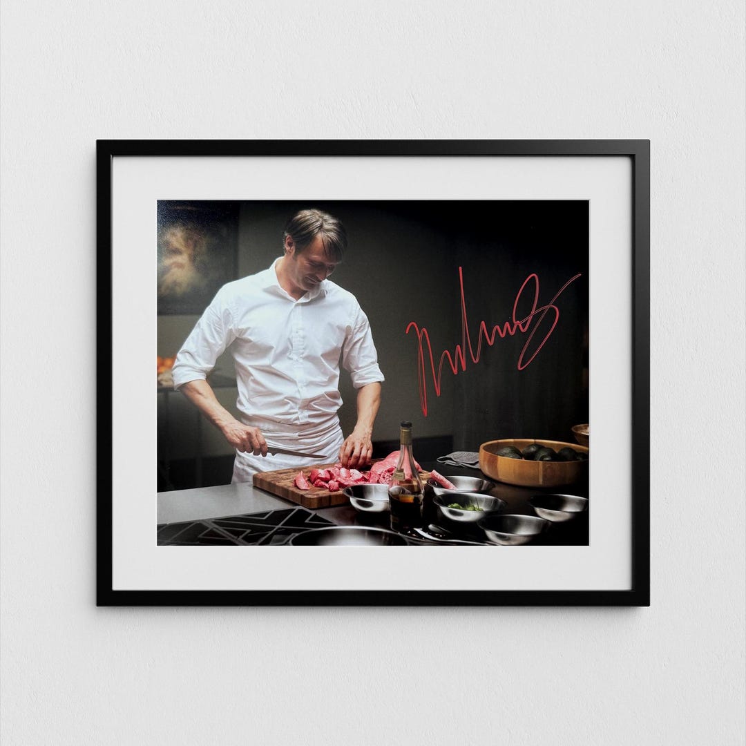 Hannibal Autograph Mads Mikkelsen Signed 8x10" Poster Authentic ...