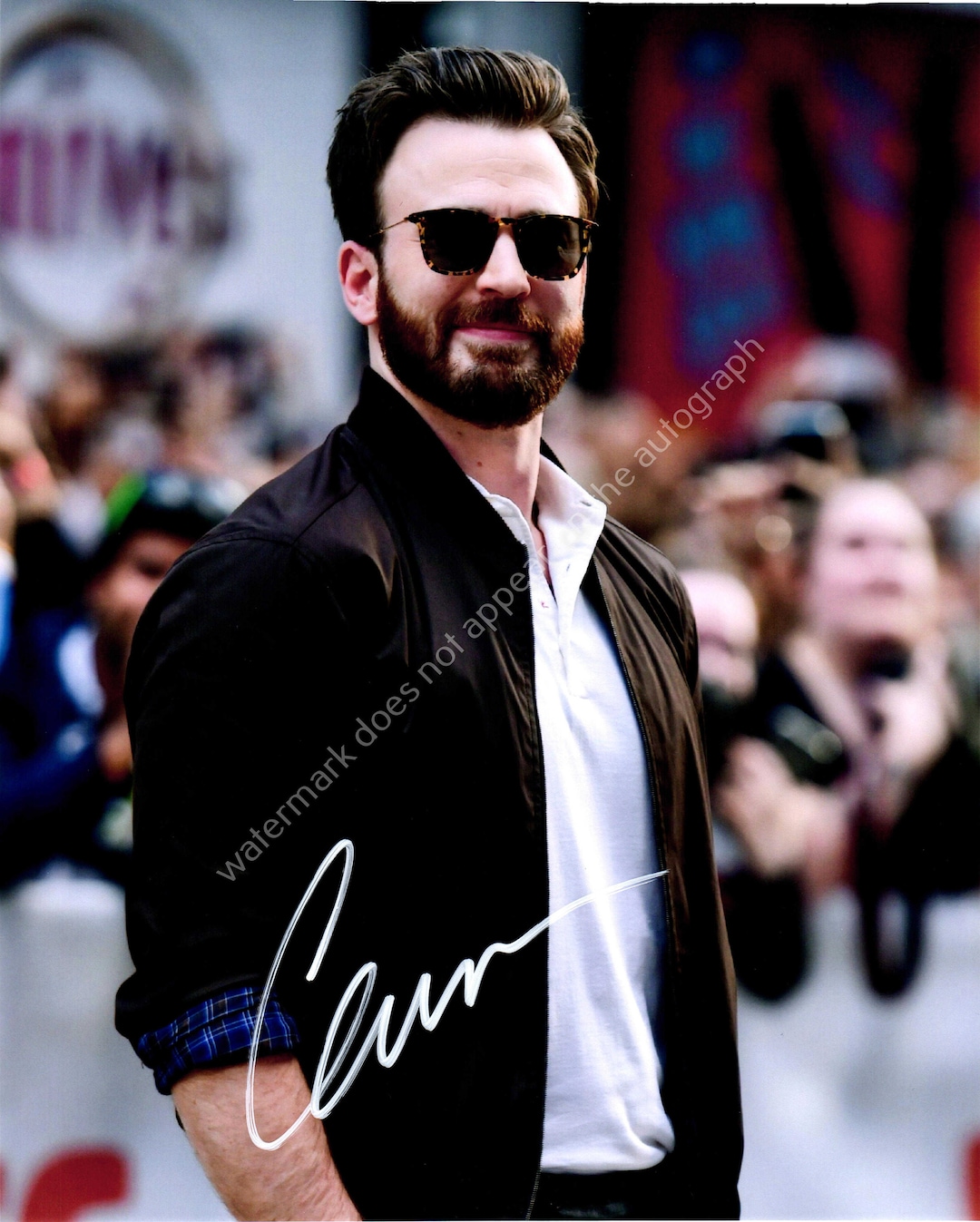 CHRIS EVANS Autograph Signed Photo Signature With COA - Etsy