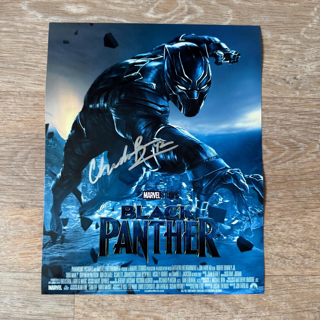Chadwick Boseman Autograph Black Panther Authentic Signed Photo ...