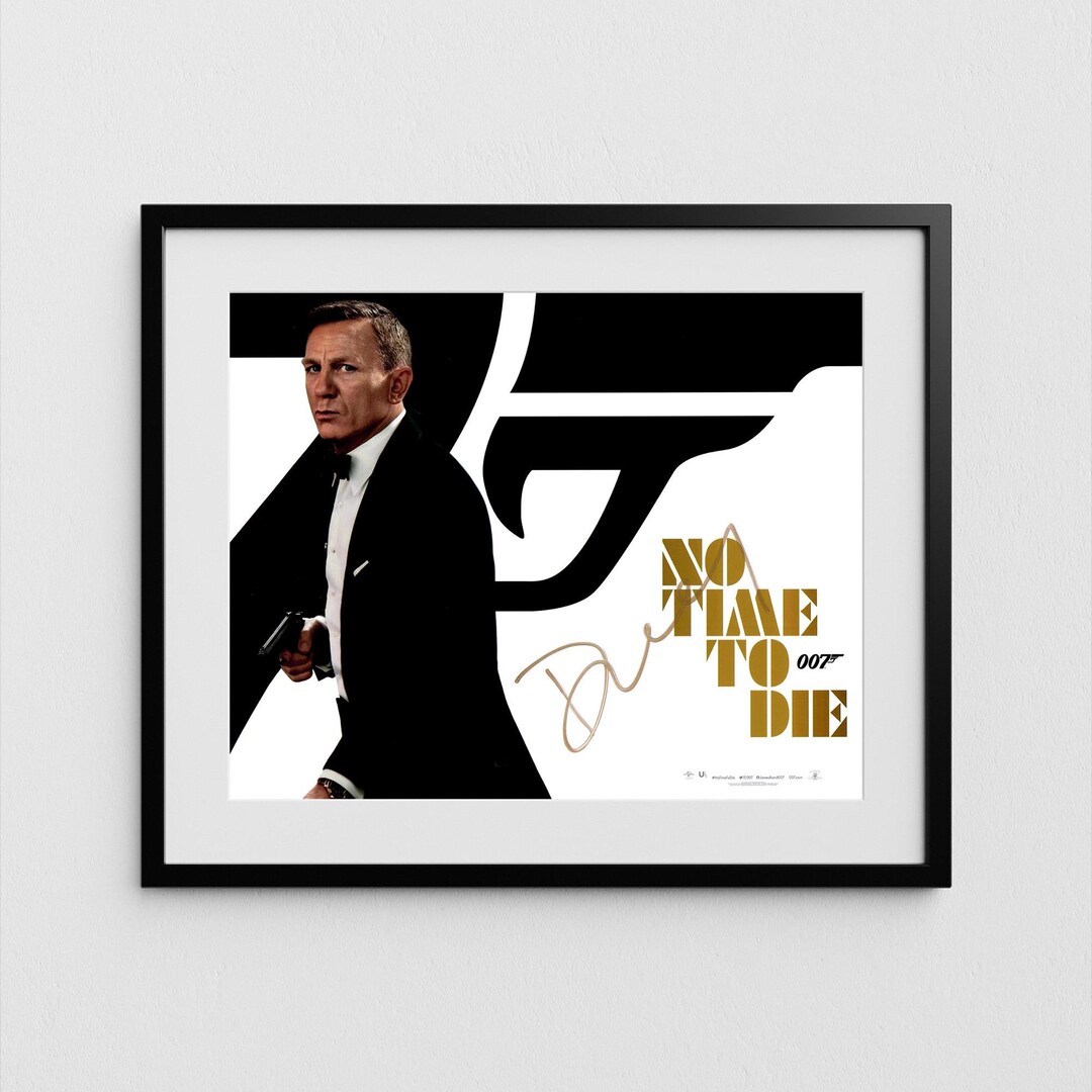 Daniel Craig Autograph James Bond Signed Poster No Time to Die ...