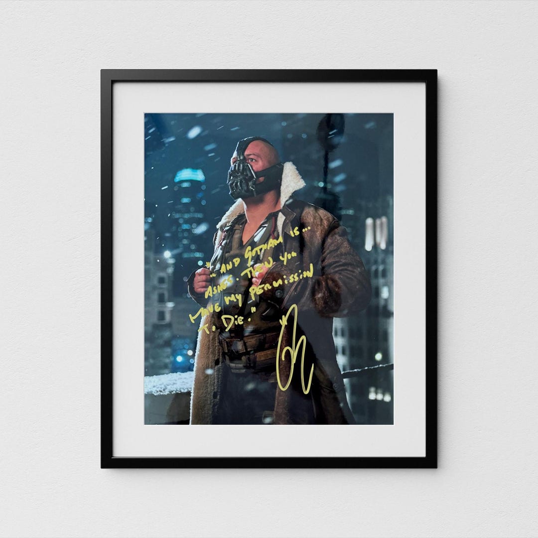 Tom Hardy Autograph Dark Knight Rises Signed Poster Bane Authentic ...