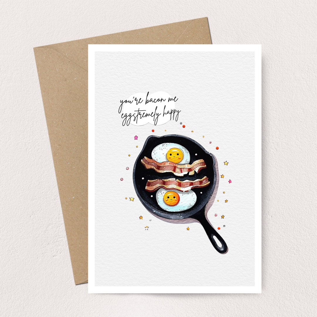 Cute Egg Funny Happy Bday Card Funny Egg Birthday Card for Foodies Egg ...