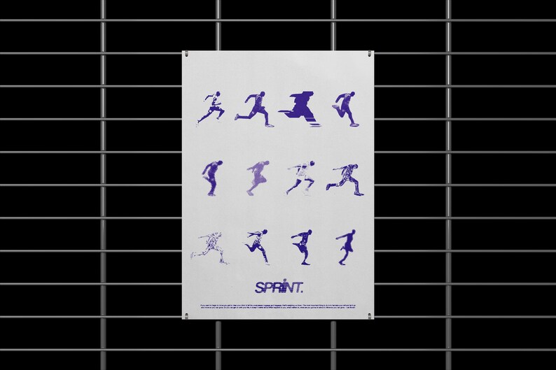 Dynamic Sprint Poster Art, Athletic Wall Decor, Modern Art Print ...