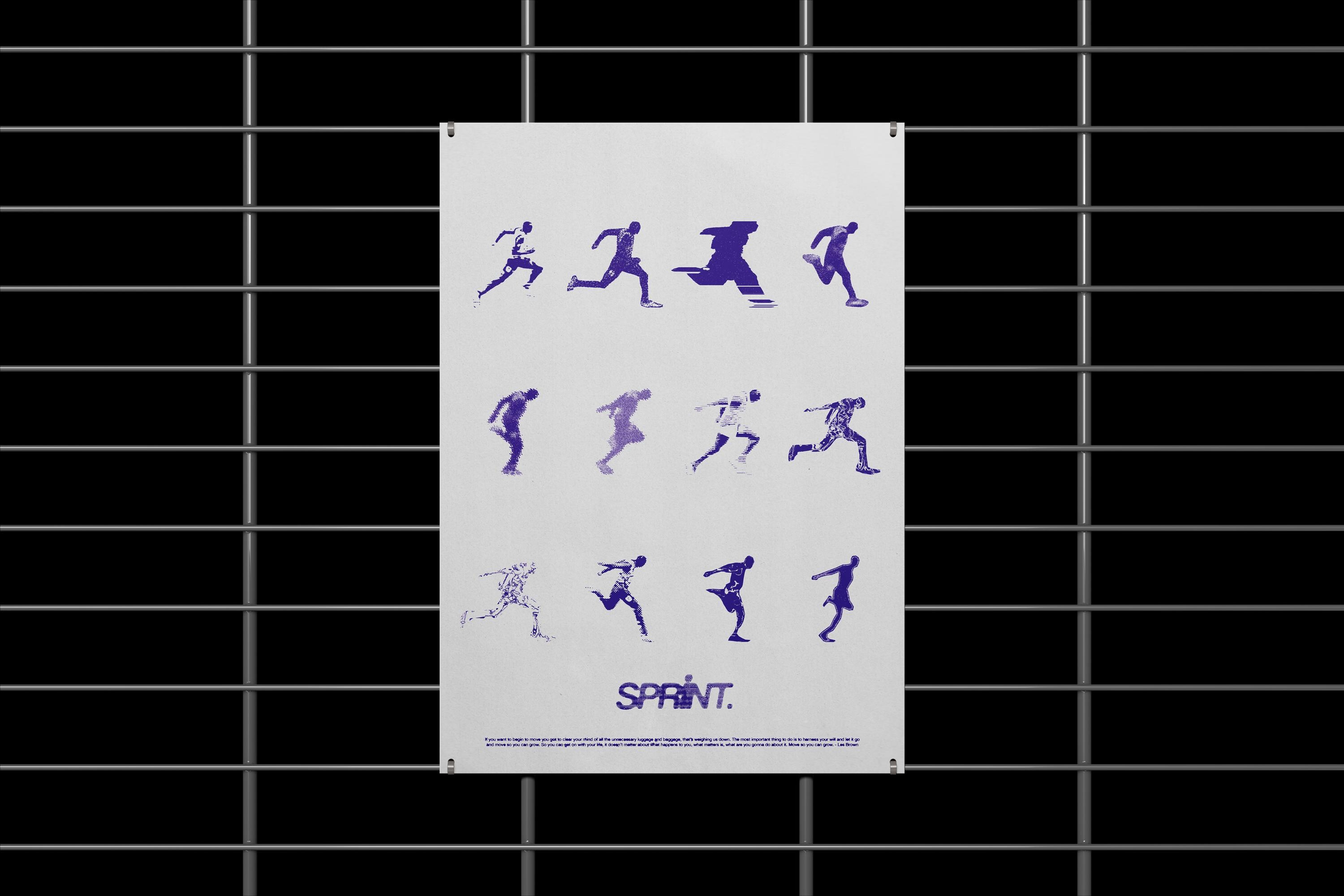 Dynamic Sprint Poster Art, Athletic Wall Decor, Modern Art Print ...