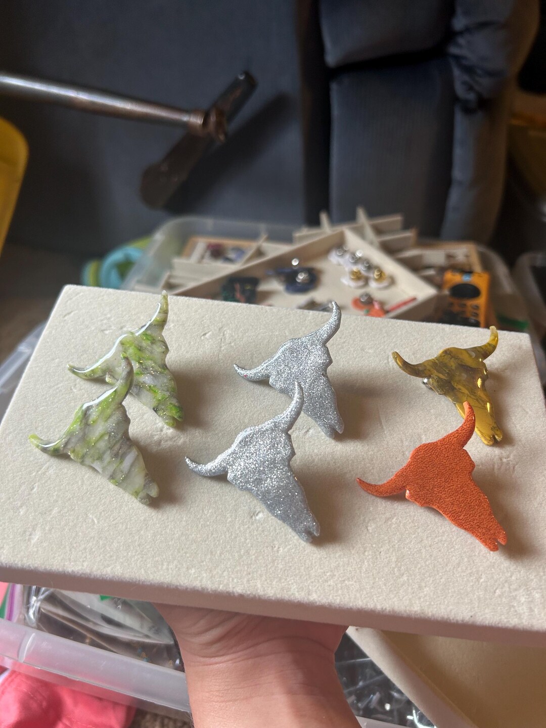 Bull Inspired Clay Pins - Etsy
