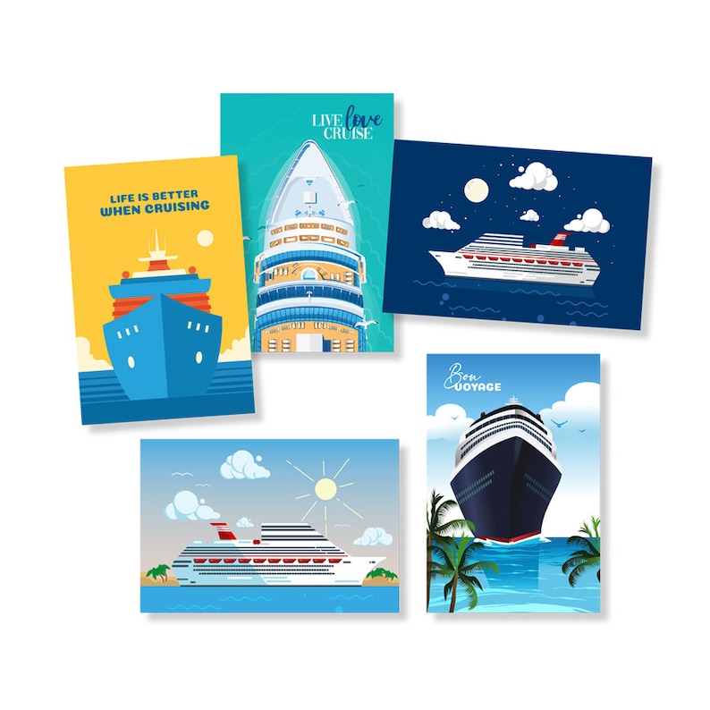 Greeting & Gratuity Cruise Ship Cards - Pack of 5 - Etsy