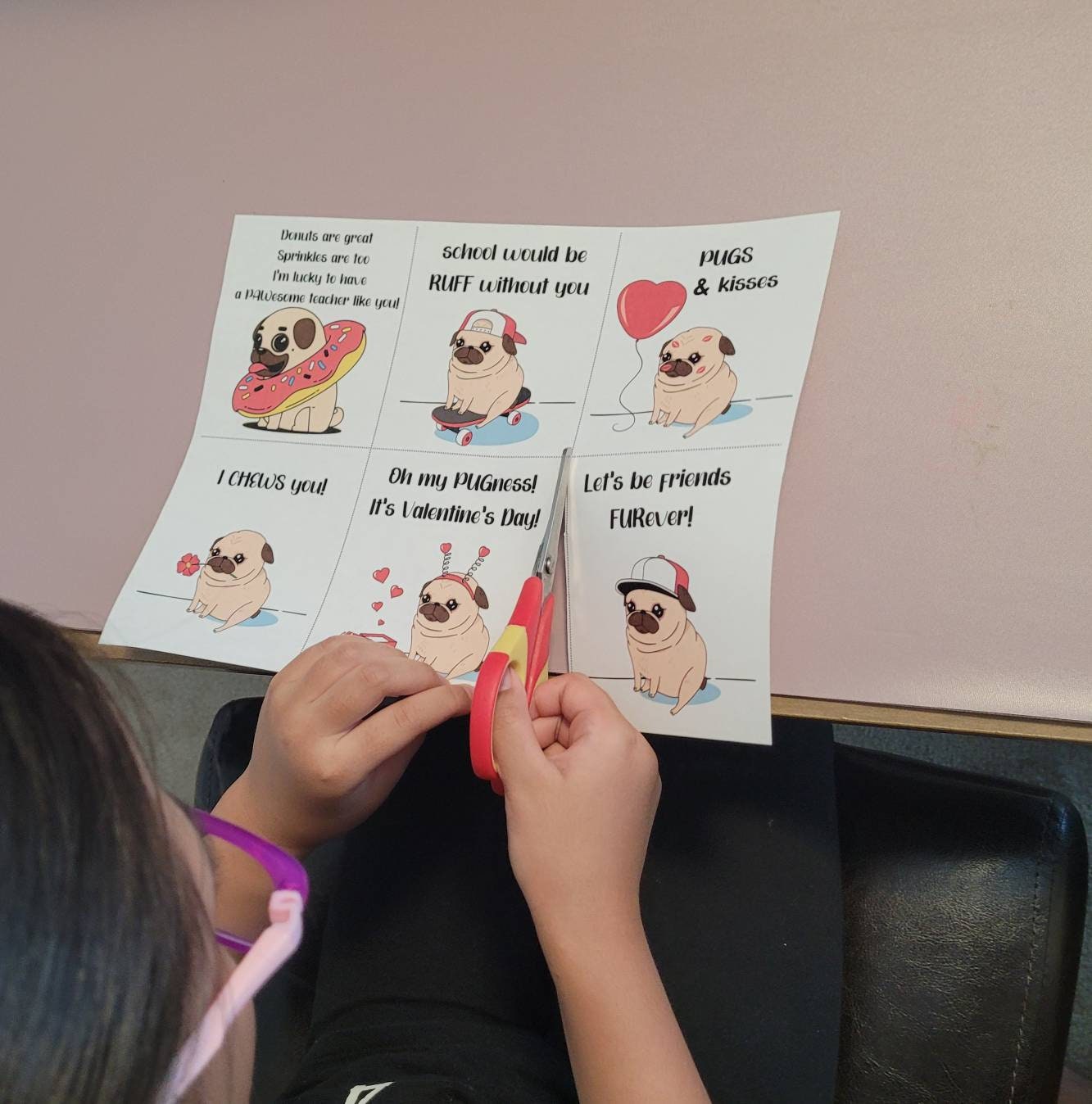 Printable Pug Valentines Cards for Kids / Classroom Valentines - Etsy