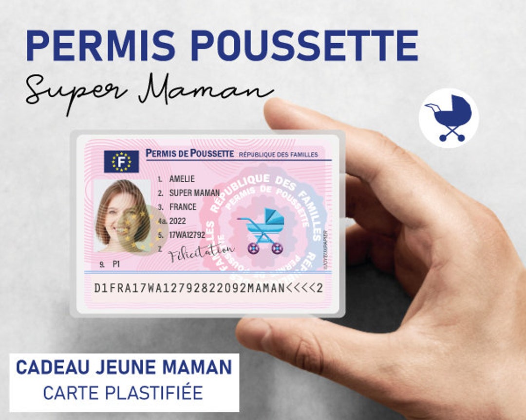 Gift Young Mom Permit Stroller Original Idea Super Mom Fast Handmade ...