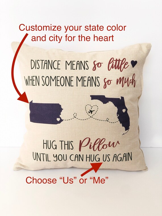 Hugs From a Distance Pillow Cover 16x16 insert Optional. - Etsy