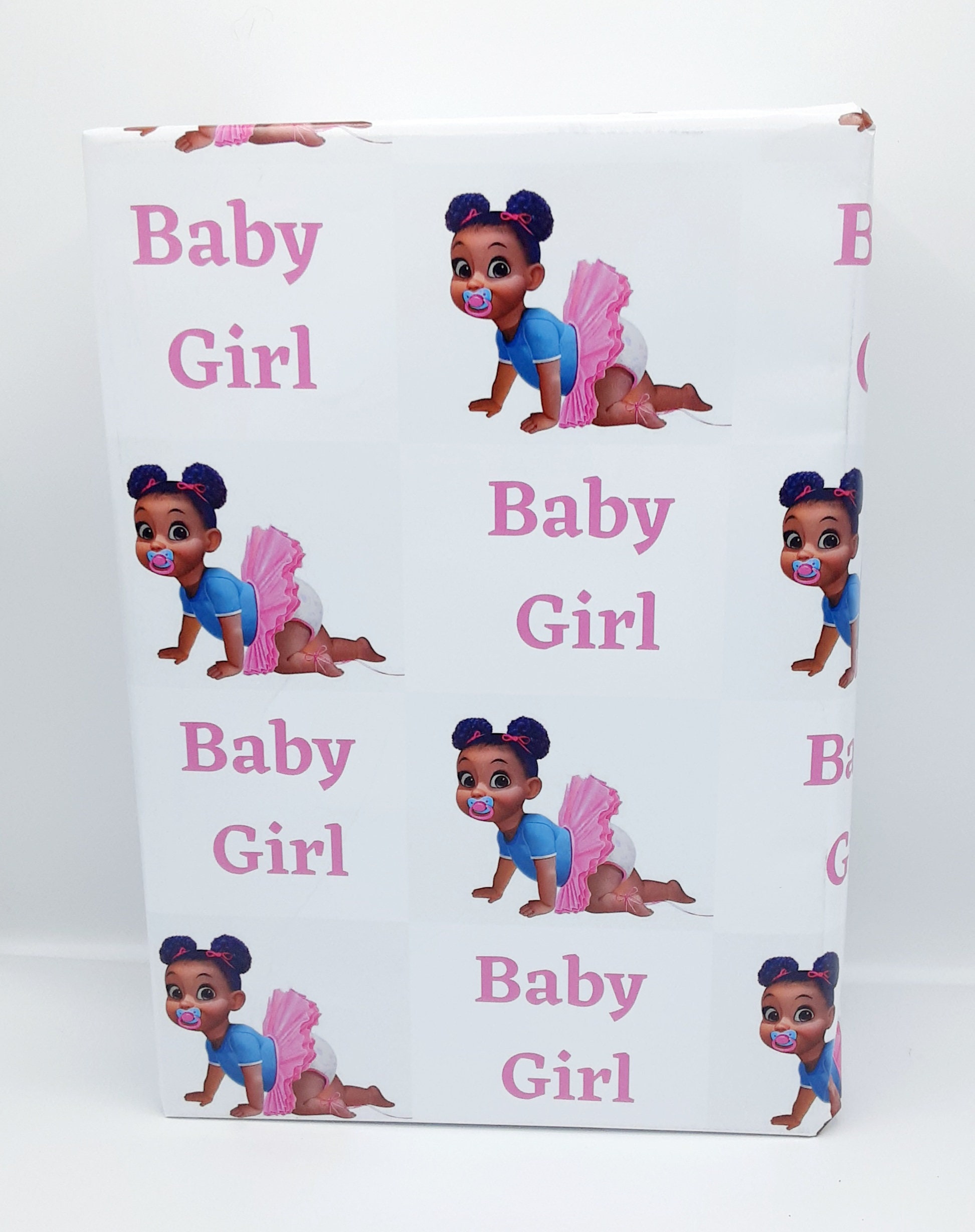 Baby Shower-wrapping Paper Sheet-baby Girl Gift - Etsy UK