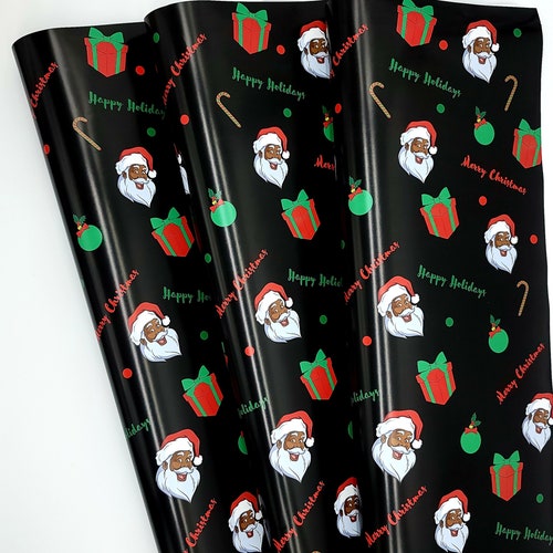 Black Wrapping Paper Birthday Gift Wrap Solid Coloured | Etsy