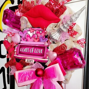 Valentine's Day Wreath Loads of Love, Handmade Wreath for Front Door ...